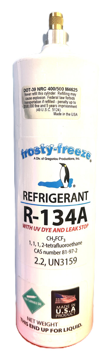 R134a, 28 oz. Refrigerant with Stop-Leak System Sealer – Frosty Freeze ...