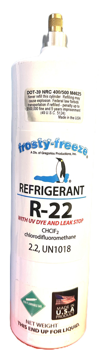 R22 Refrigerant, 28 oz., Refrigerant with Stop-Leak, UV Dye – Frosty ...