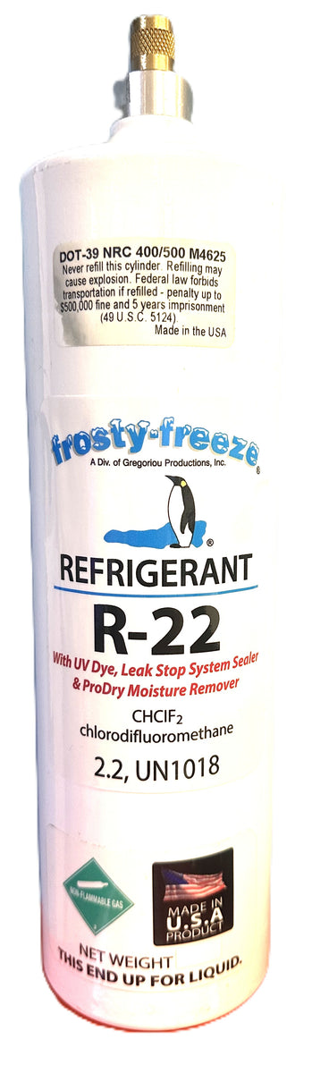 R22 Refrigerant, 28 oz., Refrigerant with Stop-Leak, UV Dye – Frosty ...