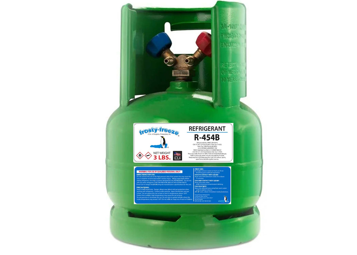 R454b Refrigerant, 3 Lb., 48 oz., Replaces R410a in New Equipment Desi ...