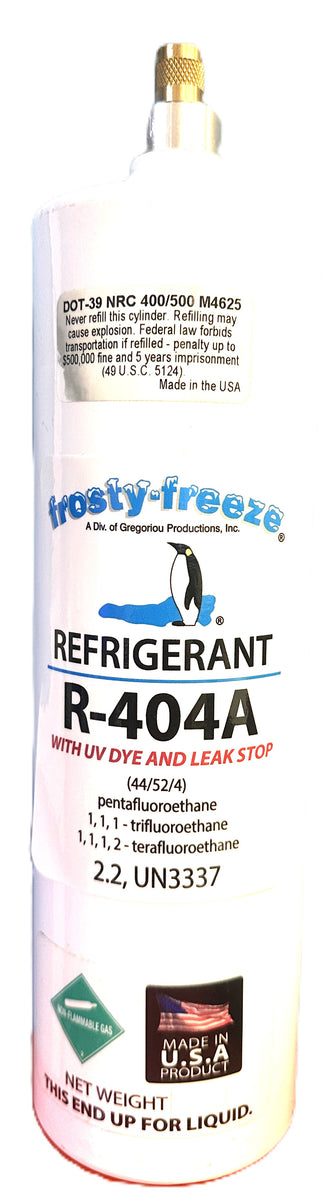 R404a, Refrigerant 28 oz., with Stop-Leak and U.V. Dye Leak Locator ...