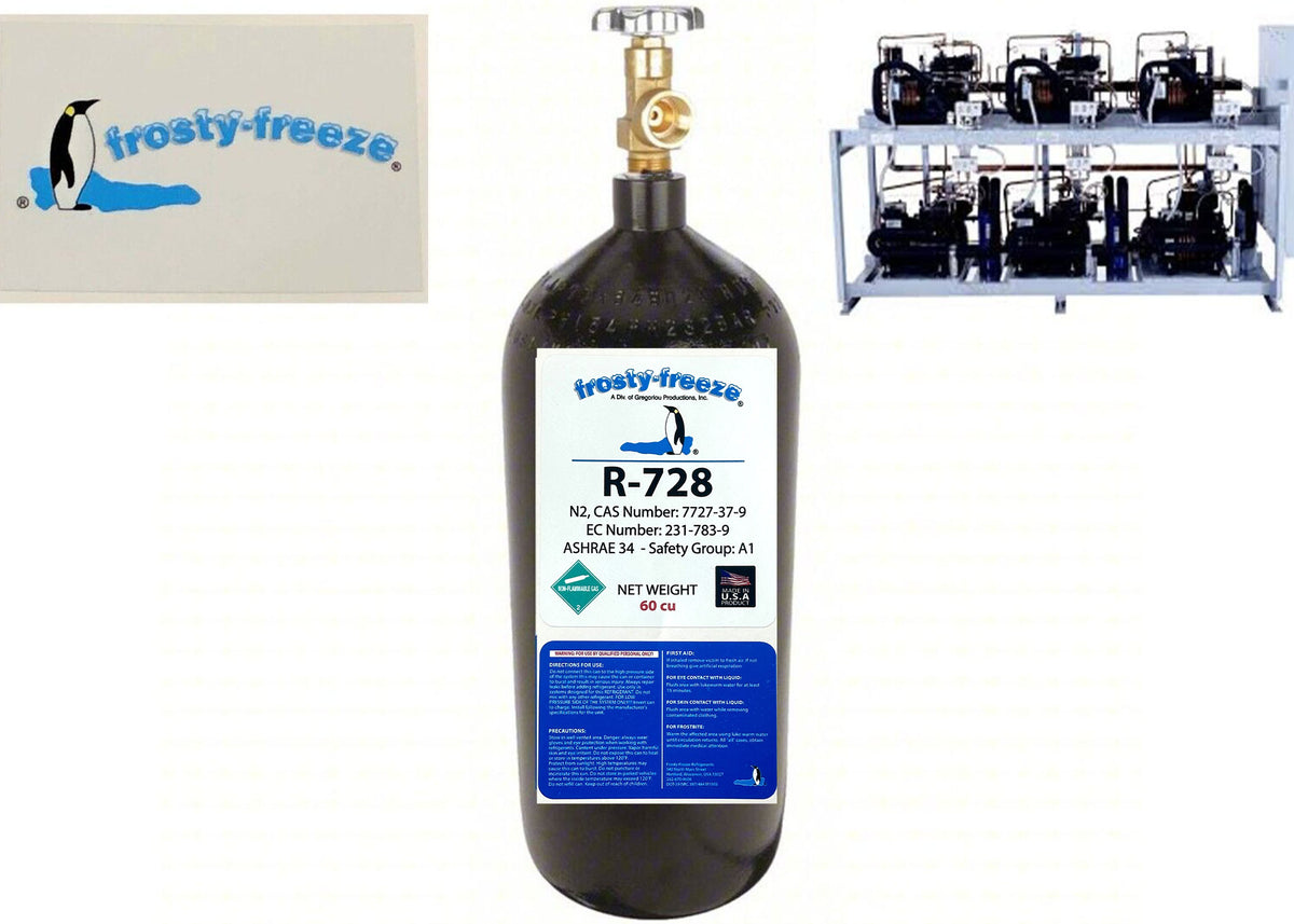 R728,R-728, Nitrogen Gas, Steel Tank, Contains 60 Cu. Ft. CGA580 Tank ...
