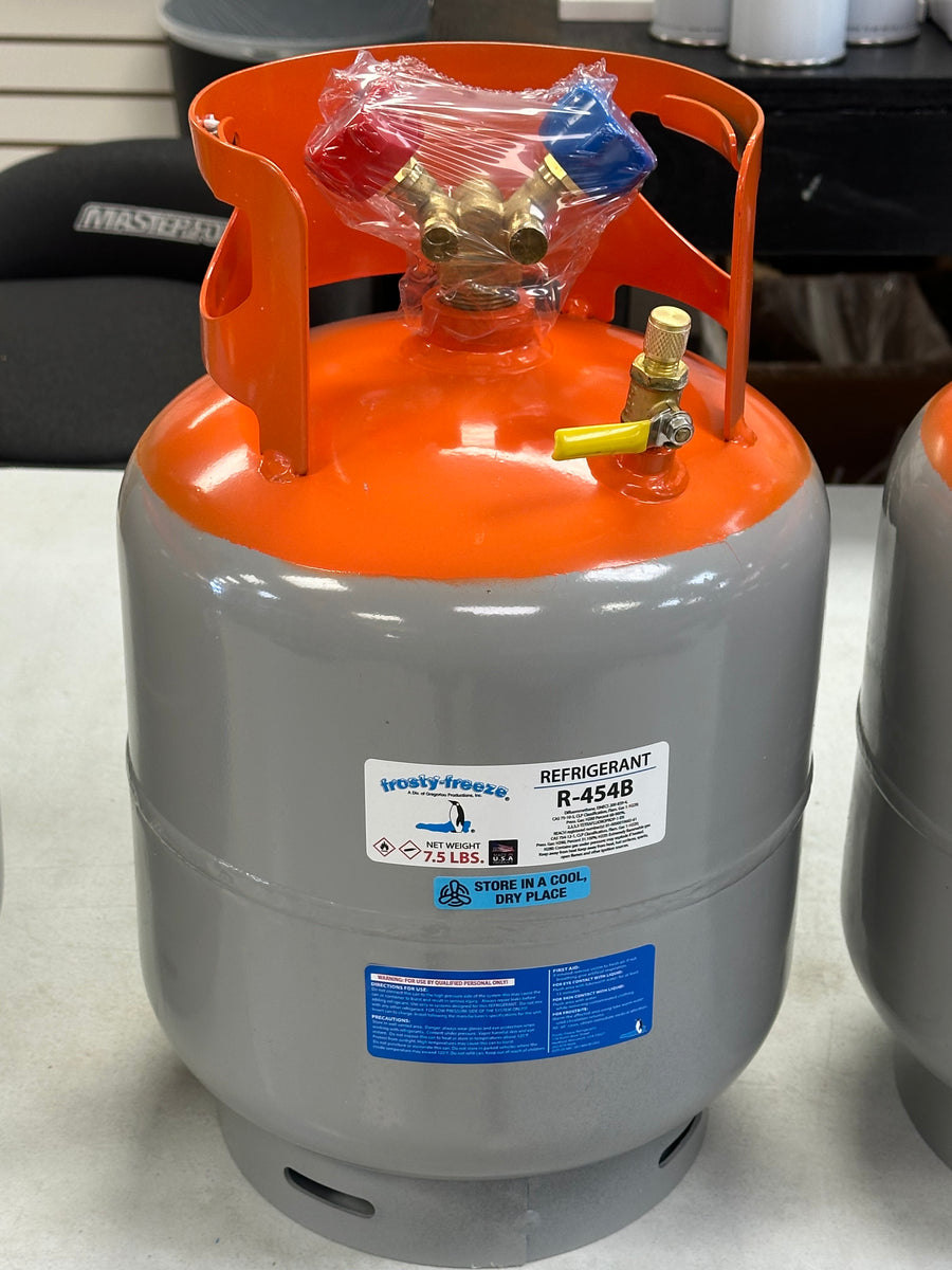 R454b Refrigerant, 5 Lbs., Reusable DOT Approved Cylinder, Virgin Refr ...