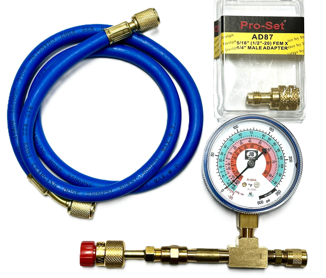 R410a For the 3 to 12 Lb. Tanks, Check & Charge-Kit Gauge Kit – Frosty ...