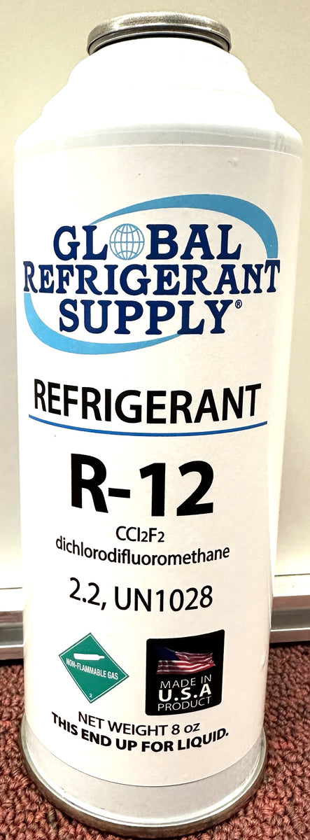 R12 Refrigerant, Dichlorodifluoromethane, 8 oz. Can – Frosty Freeze A/C ...