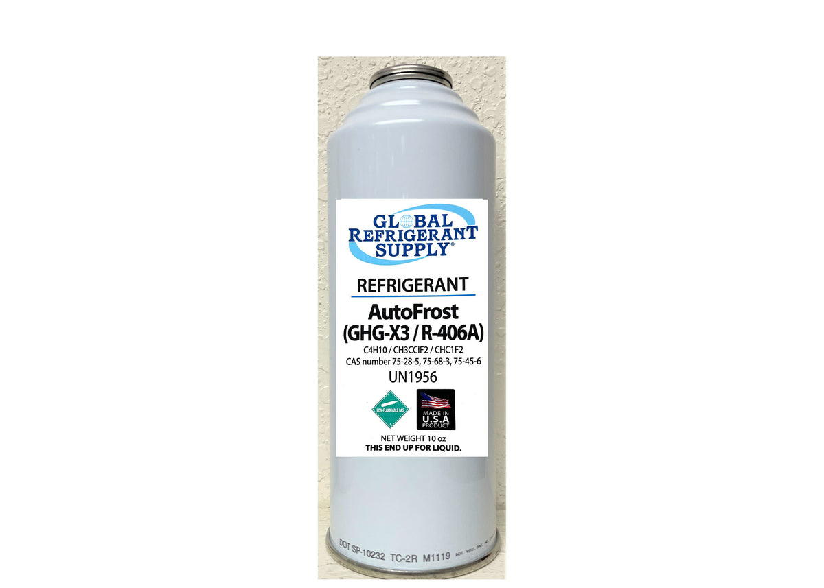 AutoFrost,R406a, GHG-X3, Refrigerant, 12 oz. Self-Sealing Can – Frosty ...