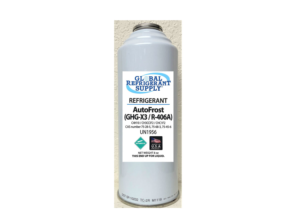 AutoFrost,R406a, GHG-X3, Refrigerant, 8 oz. Self-Sealing Can – Frosty ...