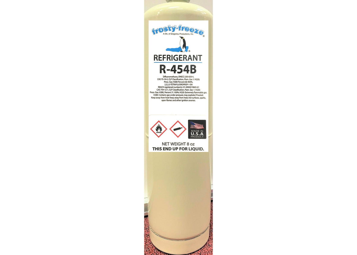 R454b Refrigerant, 8 oz., Replaces R410a & R32 – Frosty Freeze A/C ...